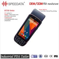 China 5.0 Inch Android Bluetooth Industrial PDA Thermal Printer Barcode Scanner 58mm Portable for sale