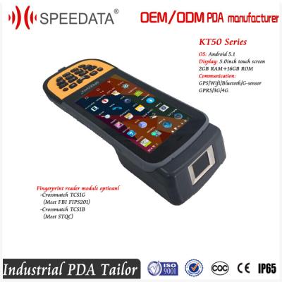 Cina terminale portatile mobile dell'analizzatore dell'impronta digitale di CrossMatch del terminale intelligente 720P con la certificazione di FBI in vendita