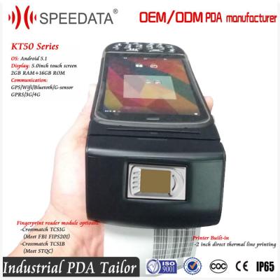 Cina terminale portatile mobile dell'analizzatore dell'impronta digitale di CrossMatch del terminale intelligente 720P con la certificazione di FBI in vendita