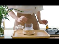 Solid Wood Glass Essential Oil Ultrasonic Air Humidifier Aroma Diffuser