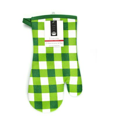 Cina Guanto su ordinazione economico Oven Mitt di microonda del controllo della stampa cotone blu della tela del poli in vendita