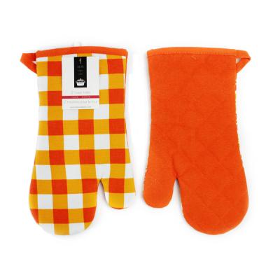 Cina Guanto su ordinazione economico Oven Mitt di microonda del controllo della stampa cotone blu della tela del poli in vendita