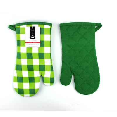 Cina Guanto su ordinazione economico Oven Mitt di microonda del controllo della stampa cotone blu della tela del poli in vendita