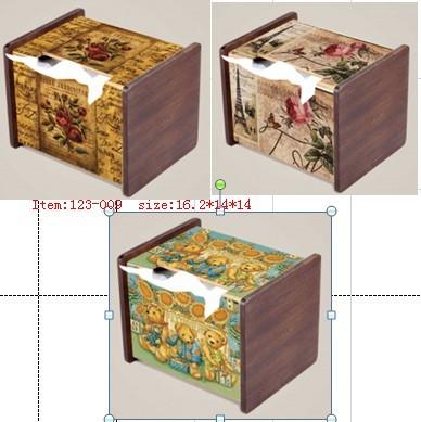 China 2014 Newest Wooden Tissue Box  fashion wood 123-009,16.2*14*14cm for sale