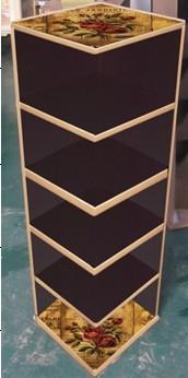 China new style Wooden magazine rack  book stand stable holder wood 123-01225*25*81cm for sale