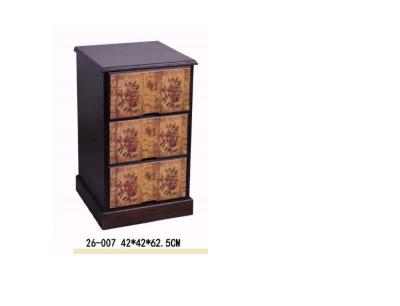 China 2014 antique wooden cabinet design for living room  nightstand  126-007,42*42*62.5cm for sale