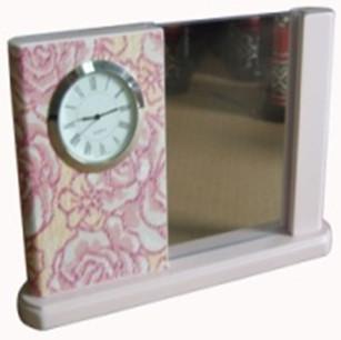 China Wood photo frame/photo frame with the clock/ 129-042/20.4*3.81*14cm for sale