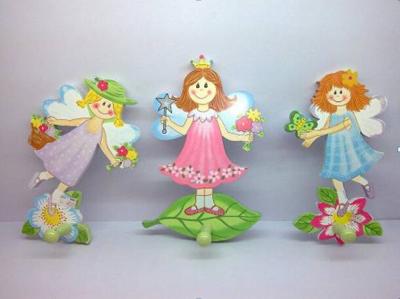 China Superway Lovely Fairy Wooden Children wall hanger for sale