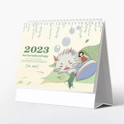 Cina Grippaggio del cavo O del calendario da scrivania stampabile del cartone 190x260mm doppio in vendita