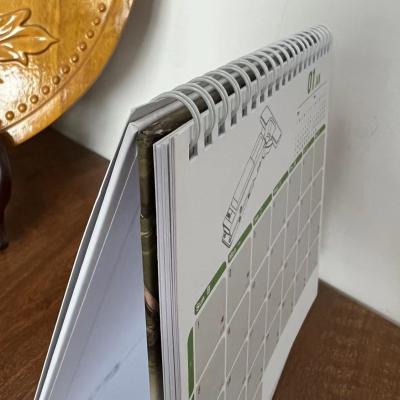 Cina Pollici stampabili del calendario da scrivania 7.48x10.23 del doppio cartone del cavo in vendita