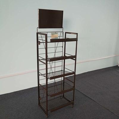 China Retail Shelf Display Rack , Supermarket Display Shelf BSCI Certification for sale