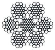 Cina Linea di Rasing del cavo metallico dell'impianto di perforazione 6×31WS-IWRC di workover per la piattaforma di produzione in vendita