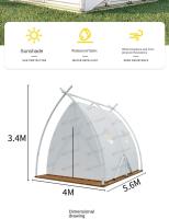 China C300mini Outdoor Camping Glamping Tent - 4-6 Person Capacity, 900D Oxford Fabric, All-Season 4x5.6x3.4m Shelter for sale