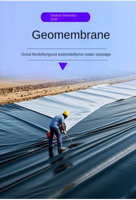 China Temperature Resistance Minus 50 to 80 Degrees Celsius HDPE Geomembrane Liners Thickness 0.5mm to 3.0mm Black Standard Color Durable for sale