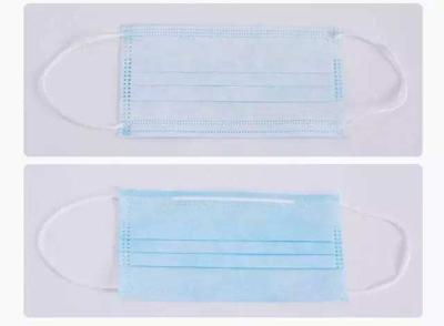China Het blauwe Chirurgische het Gezichtsmasker van 3 Vouw Beschikbare Earloop verhindert Ademhalingsbesmettingen Te koop