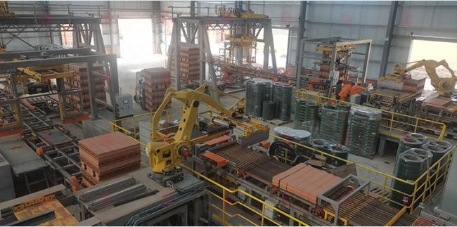 Robot packaging series in operation