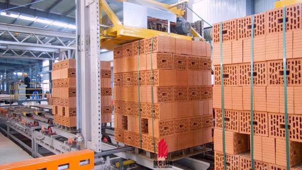 Quality Automatic Clay Brick Packaging Machine Belt Strapping And Packaging System for sale