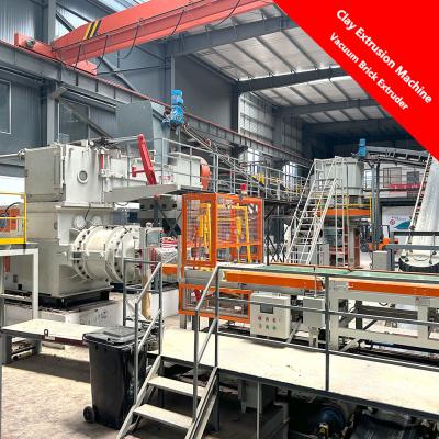 China Industriële vacuümbaksteen extrudermachine Hoogdrukklei-extrusiesysteem voor holle/vaste bakstenen Te koop