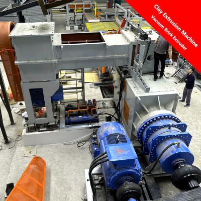 China Industriële vacuümbaksteen extrudermachine Hoogdrukklei-extrusiesysteem voor holle/vaste bakstenen Te koop