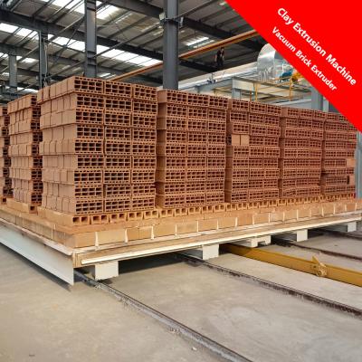 China Industriële vacuümbaksteen extrudermachine Hoogdrukklei-extrusiesysteem voor holle/vaste bakstenen Te koop