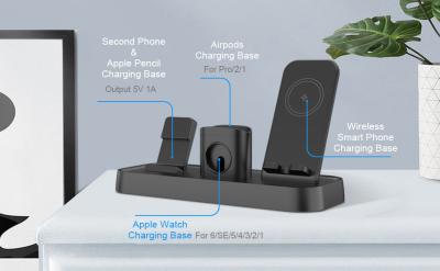 Cina caricatore senza fili di Iphone Airpod Iwatch del supporto del caricatore di 7.5w 5w Q3.0 Qi in vendita