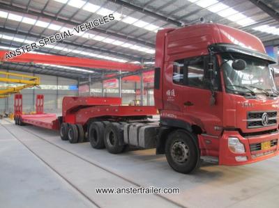 China 2/3/4 axles 40/60/70 T/tons lowbed trailer / low bed trailer with Q460 material for sale