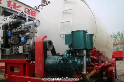 China 2 3 4 Axles 40 50 60 M3 Cbm Pneumatic Bulk Cement Tank Trailer for Sale with Q235 material for sale