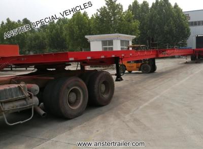 China 20 30 40 50 meters hydraulic axle extendable wind turbine flatbed blade trailer for sale material Q690 for sale