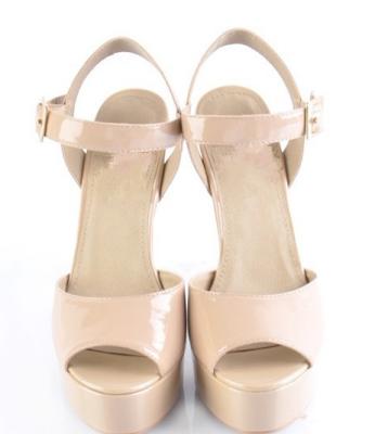 China 2014 shoe's magzine hotlist  leather platform rough heels sandals star fashion tendecy for sale