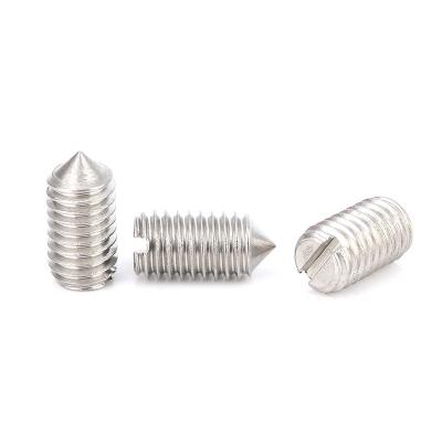 China One Word 304 Slotted Tip Machine Meter Headless Screw Jacking Screw for sale
