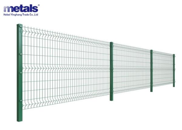 Galvanized Steel Metal Garden Fence PVC Coated Green 3d V Triangle Bending from China Factory