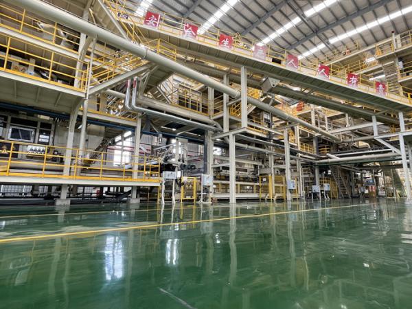 Linea di produzione di cartoni di particolato con pressa continua completamente automatica