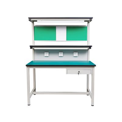 China Aluminum Profile ESD Workbench with 1/2 Drawers 240x120x185cm Assembly Workbench and 40W LED for sale