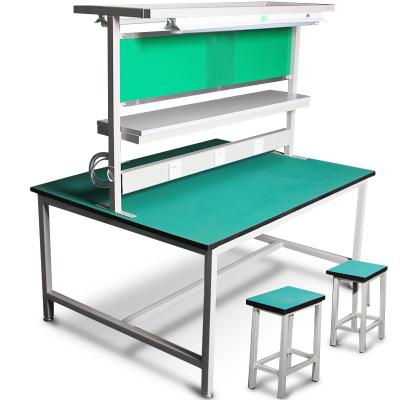 China ESD Workbench with 40W LED Power L240*W120*H185cm Dimension and 1 Year Warranty for Assembly and Packing for sale