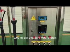 1T/H Productiviteit Ultra zuivere waterapparatuur voor effectieve waterzuivering