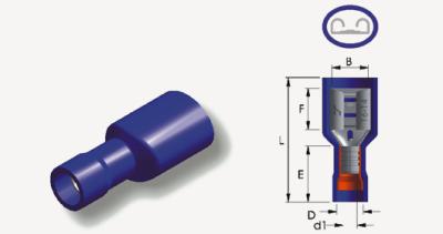 China PVC FULLLY INSULATED FEMALE DISCONNECTORS(DOUBLE CRIMP)-UL for sale