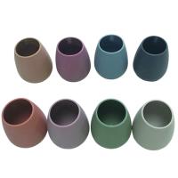 China 12 Different Colors Silicone Wine Cup 265ml With Scale Inside for sale