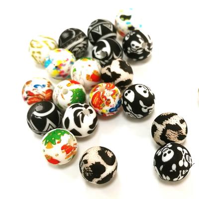 Cina Il leopardo masticabile il silicone della stampa che borda il silicone di 12mm borda il giocattolo del bambino di DIY in vendita