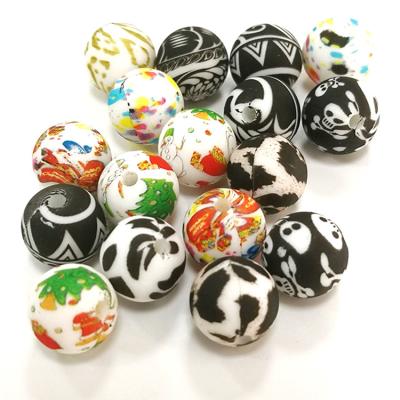 Cina Il leopardo masticabile il silicone della stampa che borda il silicone di 12mm borda il giocattolo del bambino di DIY in vendita