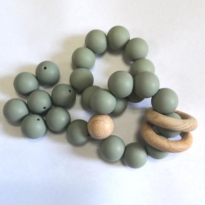 Cina Il silicone libero verde rosa del bambino 20mm di BPA borda il commestibile in serie in vendita