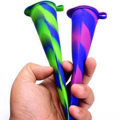 China Anti Lost Lid Silicone Ice Pop Maker DIY Reusable Popsicle Molds for sale