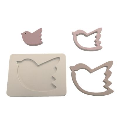 Cina Giocattoli animali dell'uccello del silicone educativo di puzzle per i bambini divertendosi insieme 5pcs in vendita