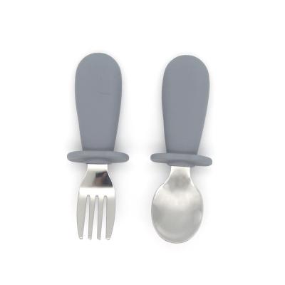 Cina Bambino del laser LOGO Silicone Utensils Set For del bambino 1-3 anni in vendita