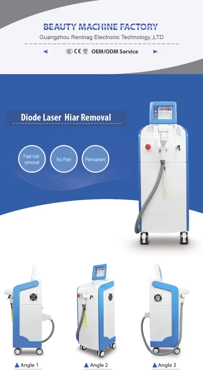 Non Channel 808nm Laser Diode Hair Removal Machine