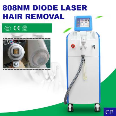 China 808nm Diode Laser Hair Removal Machine with 20-950ms Pulse Width 1~20Hz Frequency and 10 * 16mm Spot Size for sale