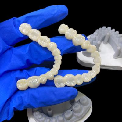 China PMMA Temporary Restorations CAD/CAM PMMA Crowns and Bridges for Provisional Dental Cases for sale
