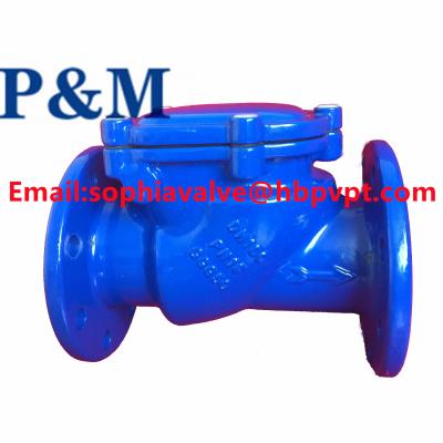 China DN100 PN16 GGG50 swing check valve for sale