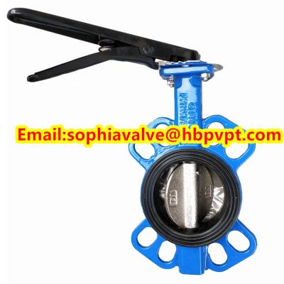 China DIN Ductile iron butterfly valve with pin for sale