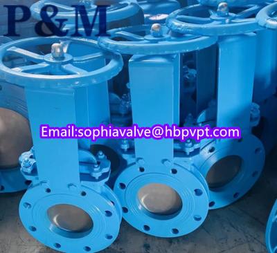 Quality JIS10K rising stem cast steel knife gate valve for sale