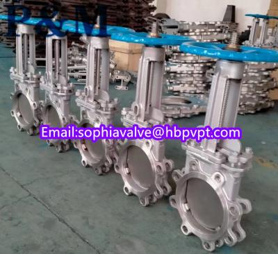 Quality JIS10K rising stem cast steel knife gate valve for sale